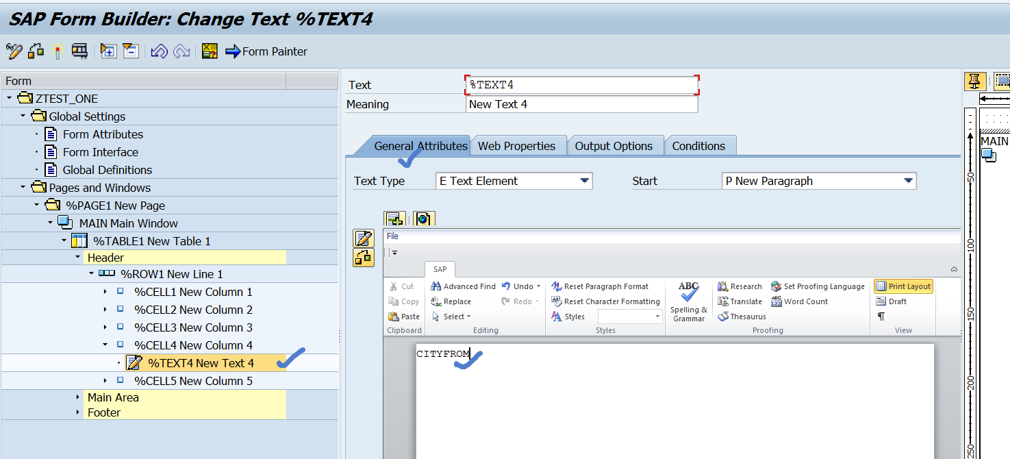 Designing table in smartform – SAPCODES