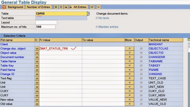 Creating SAP Change Document Object (SCDO):Using CDHDR & CDPOS Table ...