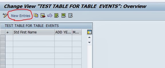 Table Events – SAPCODES