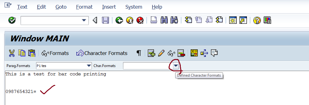 Bar Code in Script – SAPCODES