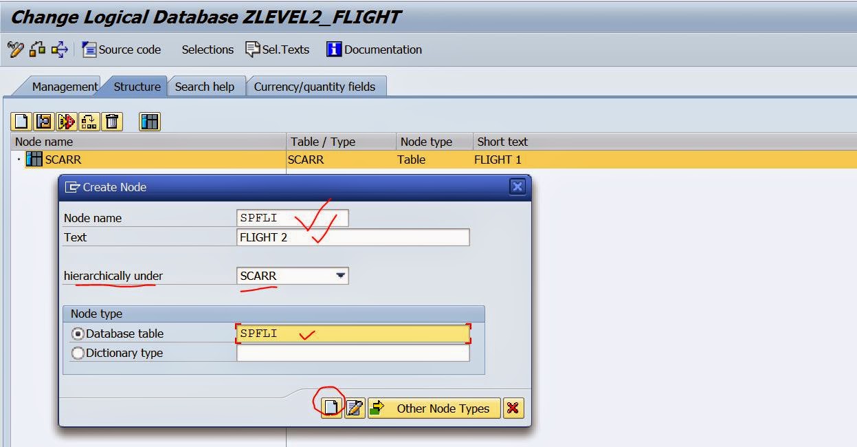 Logical Data Base – Multi Node – SAPCODES
