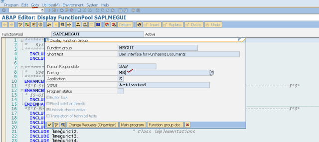 Screen Exit- ME21N/ME22N/ME23N- Header – SAPCODES