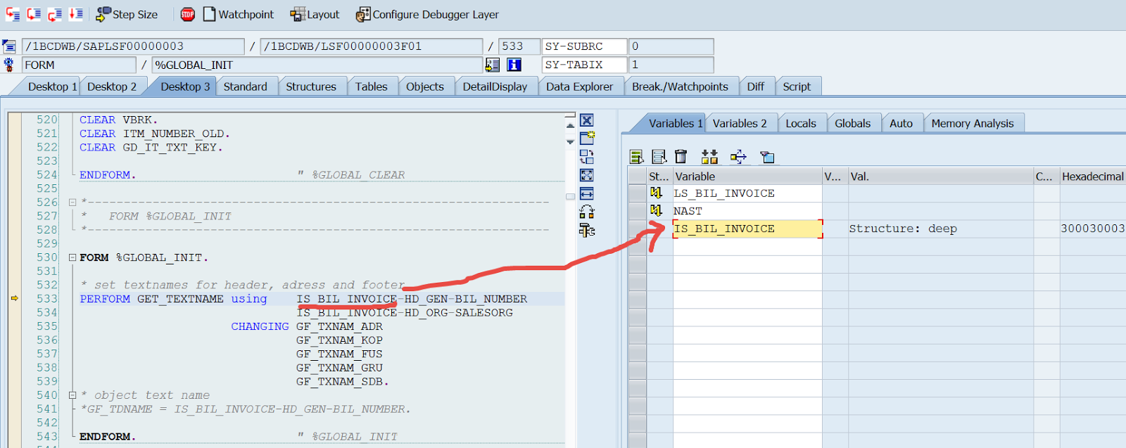Debugging a Smartform – SAPCODES