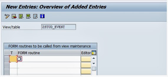 Table Events – SAPCODES