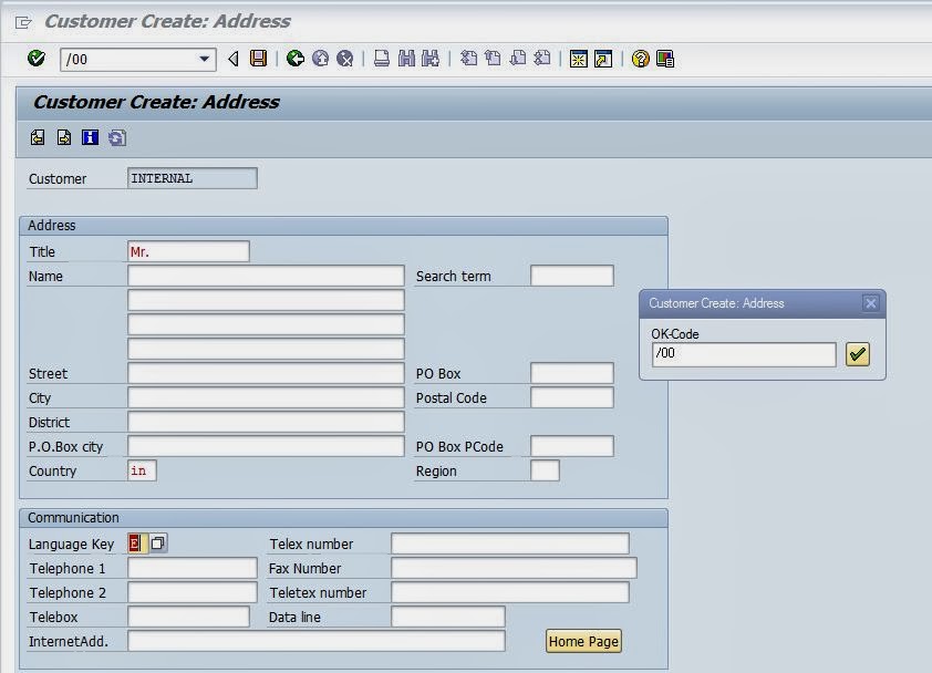 BDC with table control for Customer Master – SAPCODES