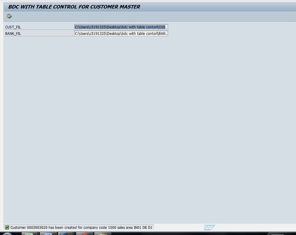 BDC with table control for Customer Master – SAPCODES