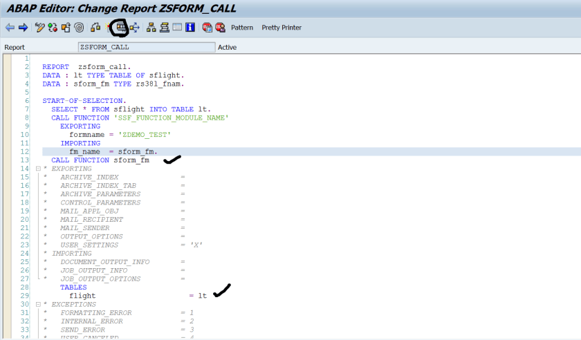 Passing data from driver program to Smartform interface – SAPCODES