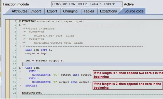 Conversion Routines – SAPCODES
