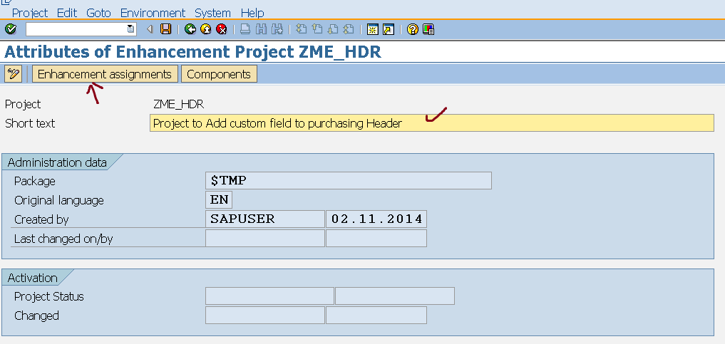 Screen Exit- ME21N/ME22N/ME23N- Header – SAPCODES