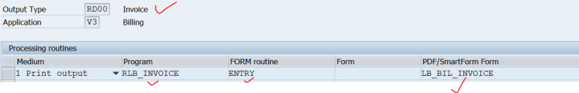 Creating a new Billing output type and assigning it to the output ...