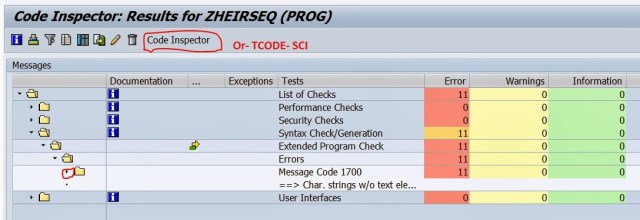 Code Inspector – SAPCODES