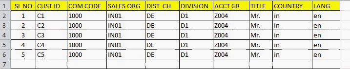 BDC with table control for Customer Master – SAPCODES