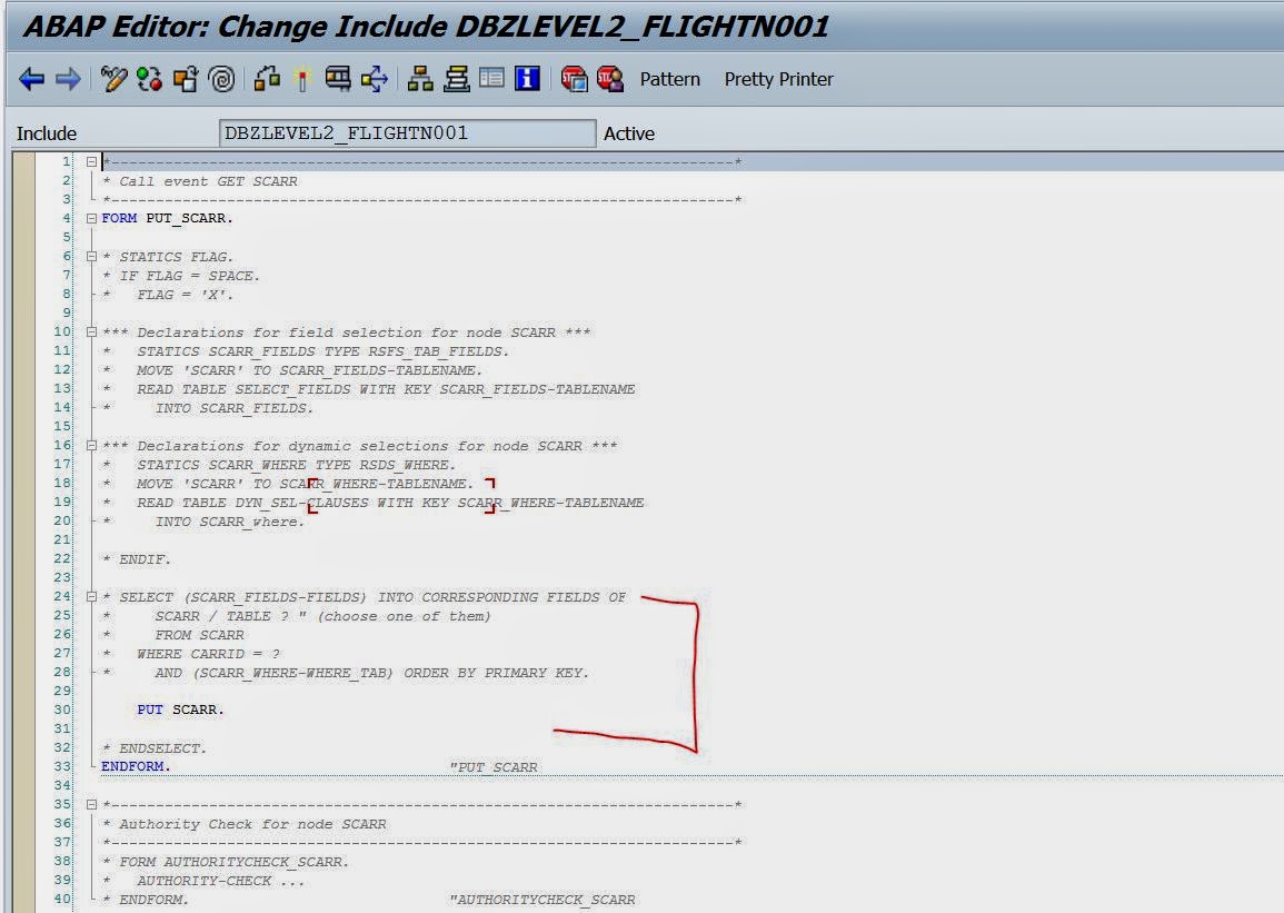 Logical Data Base – Multi Node – SAPCODES