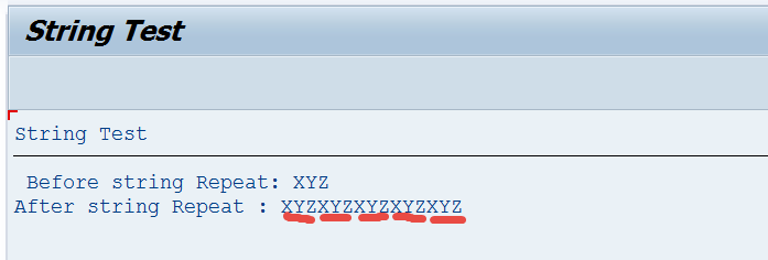 String Operation – Repeat – SAPCODES