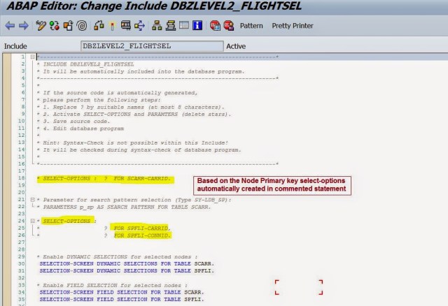 Logical Data Base – Multi Node – SAPCODES