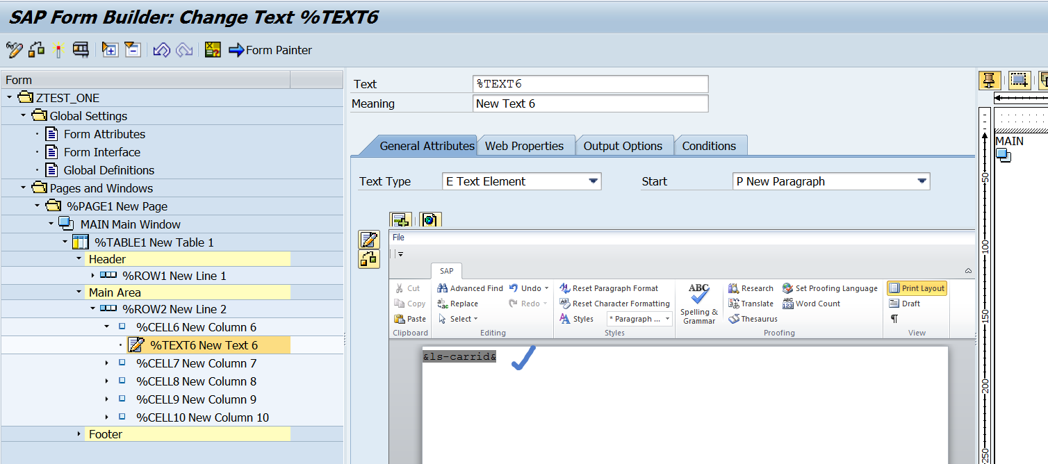 Designing table in smartform – SAPCODES