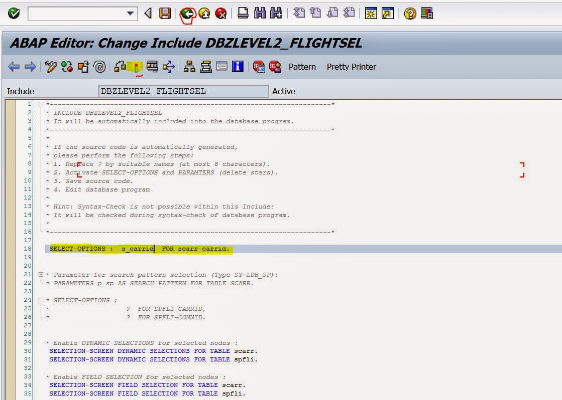 Logical Data Base – Multi Node – SAPCODES