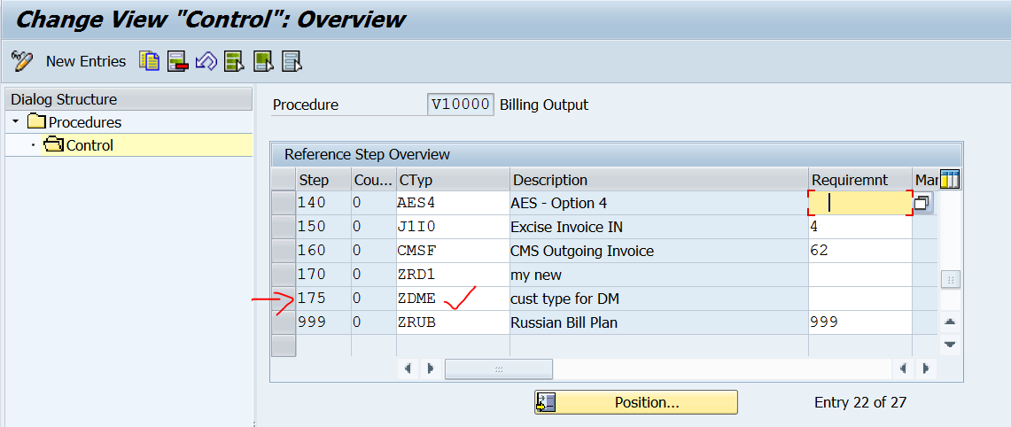 Creating a new Billing output type and assigning it to the output ...