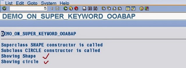 Use of SUPER keyword – SAPCODES