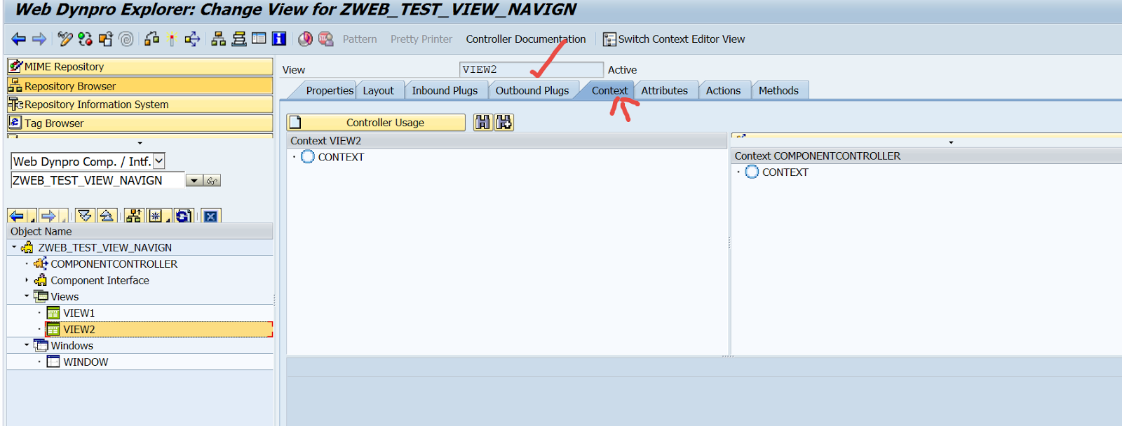 Navigating from one view to another view in a window – SAPCODES