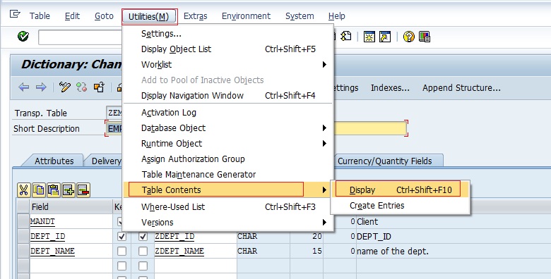 DB Tables & Foreign Key – SAPCODES