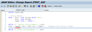 String Operation – Repeat – SAPCODES