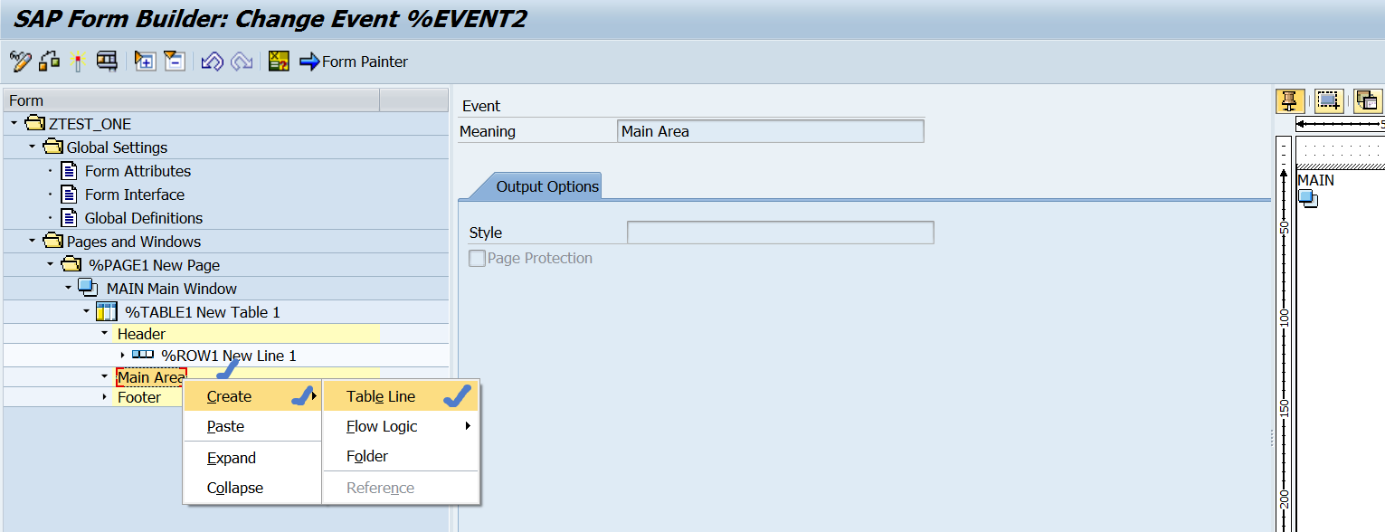 Designing table in smartform – SAPCODES