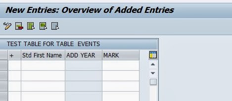 Table Events – SAPCODES