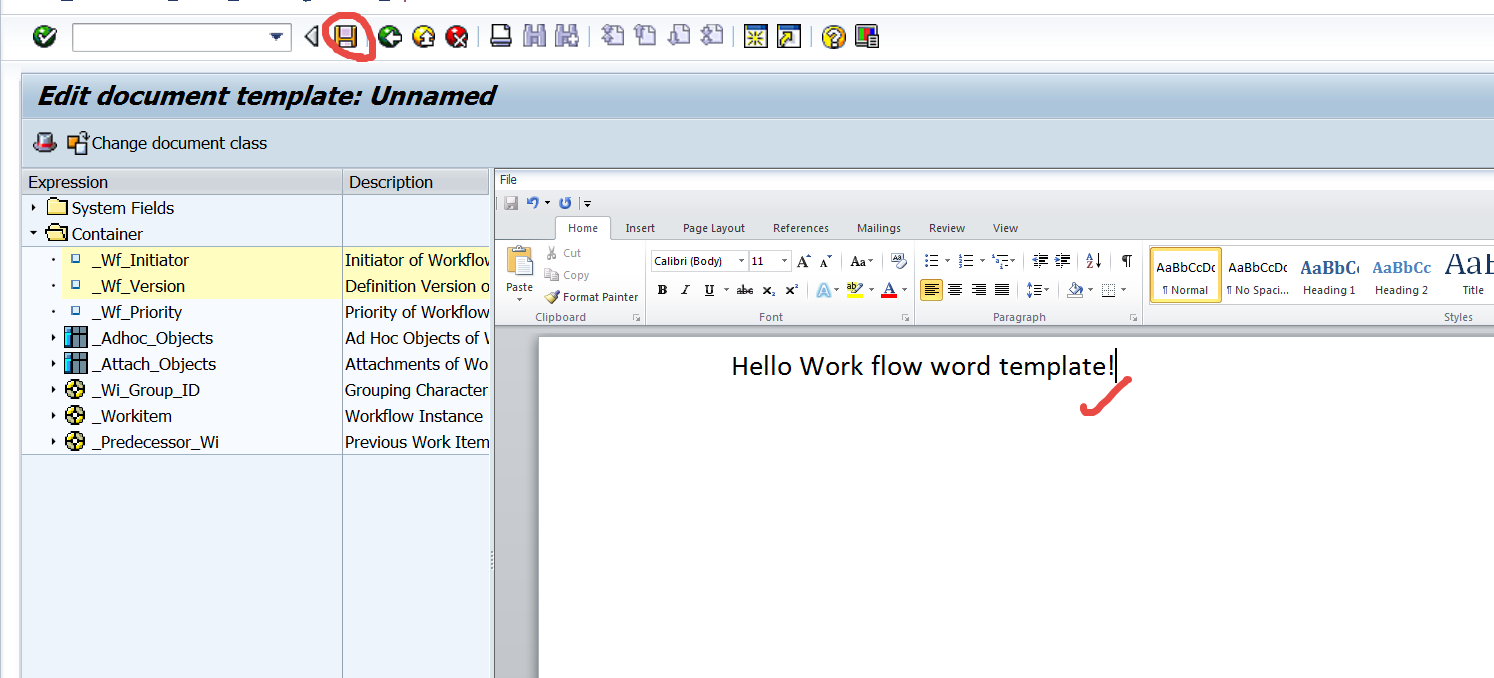 Document Template creation & Use in Work flow – SAPCODES