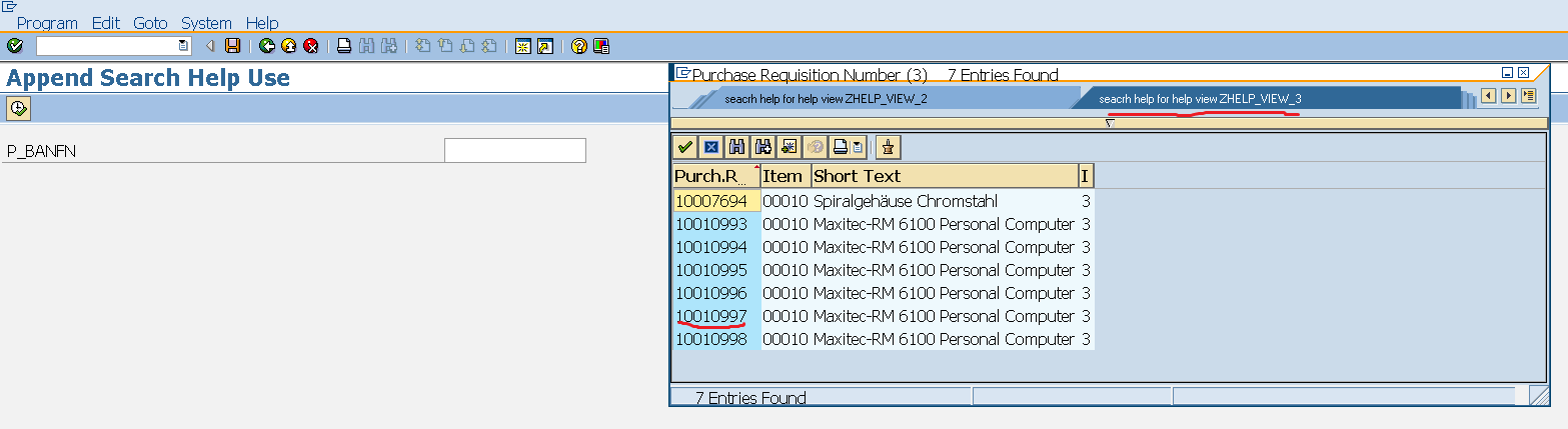 Append Search Help – SAPCODES