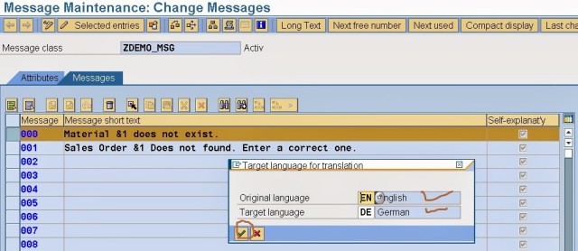 Message Text Translation in SE91 – SAPCODES