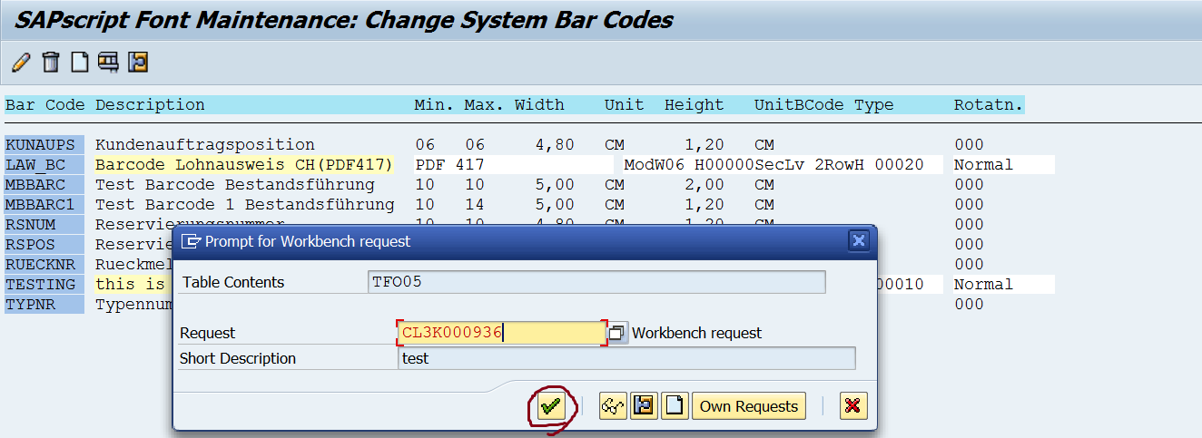 Bar Code in Script – SAPCODES