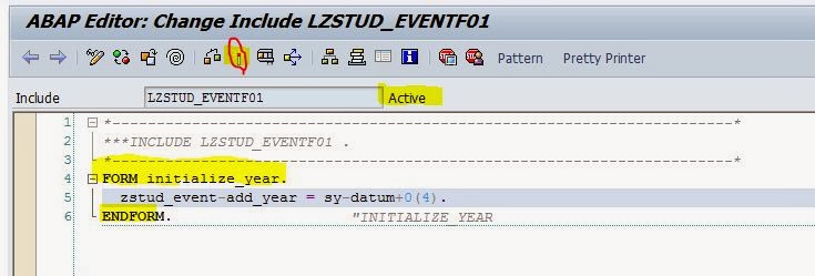 Table Events – SAPCODES