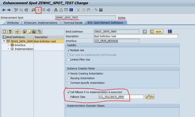 BAdI FallBack Class – SAPCODES