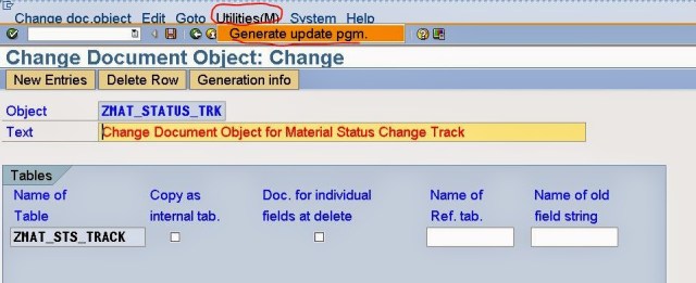 Creating SAP Change Document Object (SCDO):Using CDHDR & CDPOS Table ...