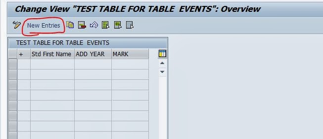 Table Events – SAPCODES