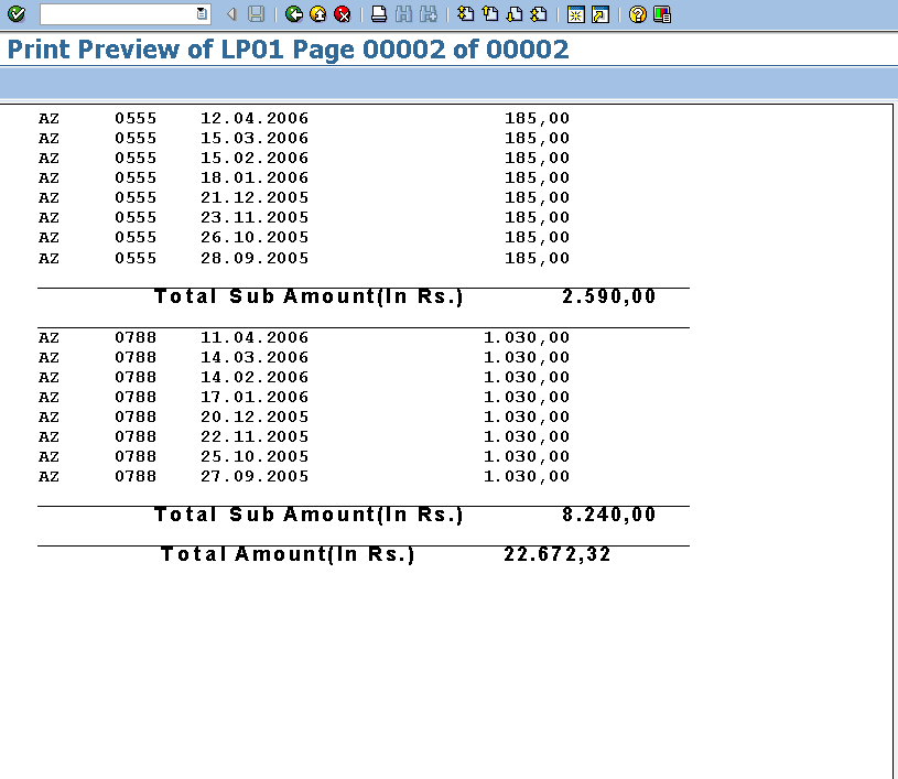 Sub Total & Total in Script – SAPCODES