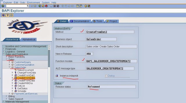 Using Standard BAPI-2 – SAPCODES