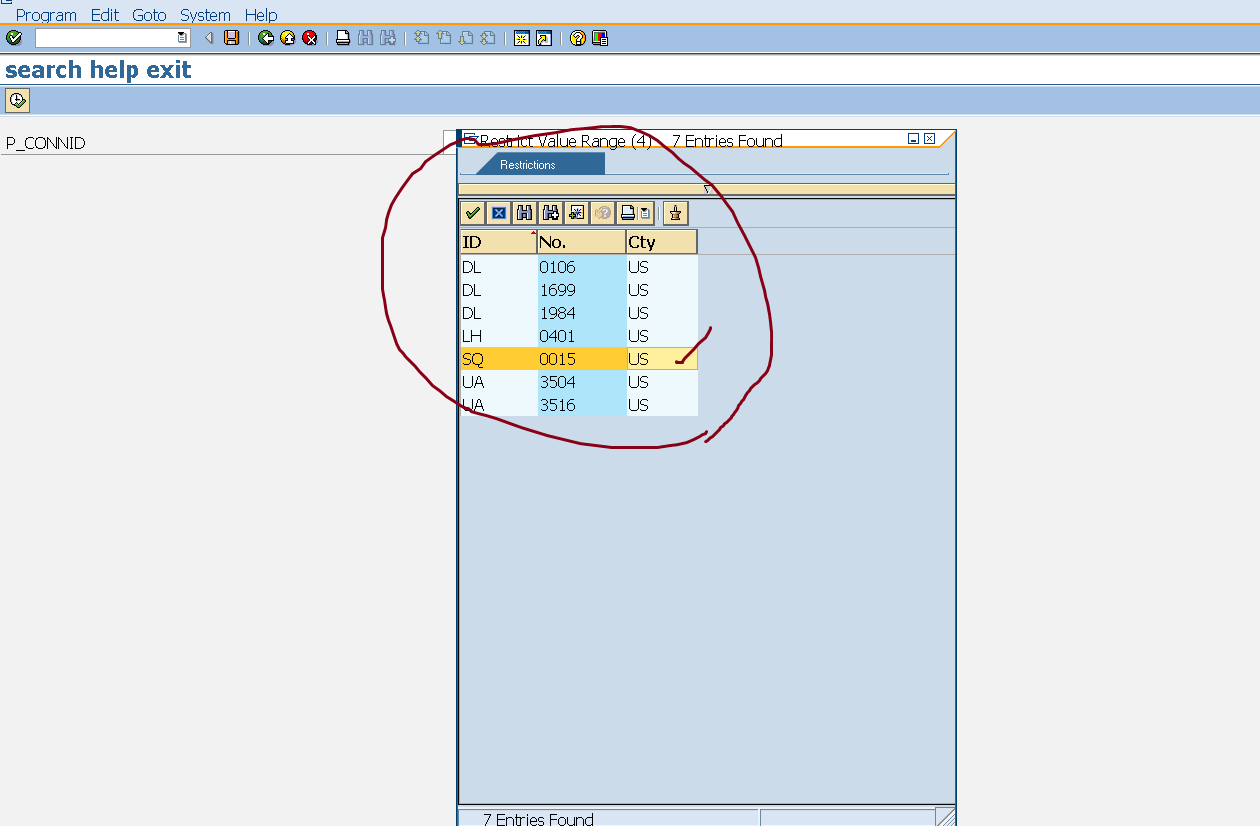 Search Help Exit – SAPCODES