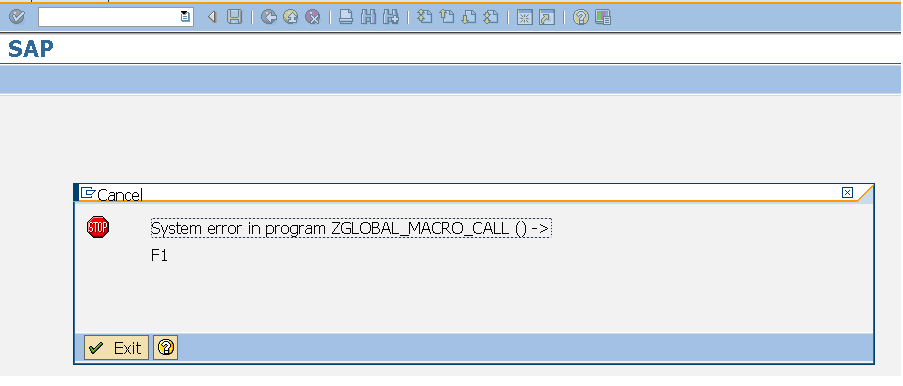 Global Macro – SAPCODES