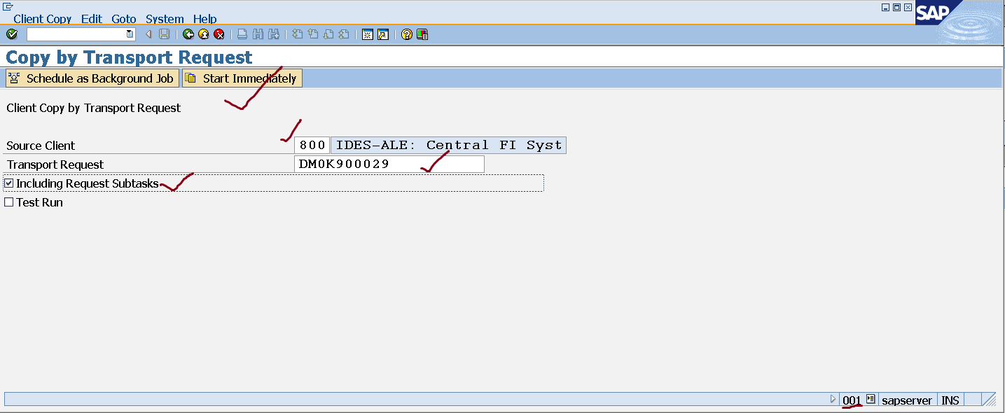 Client Copy by Transport Request – SAPCODES