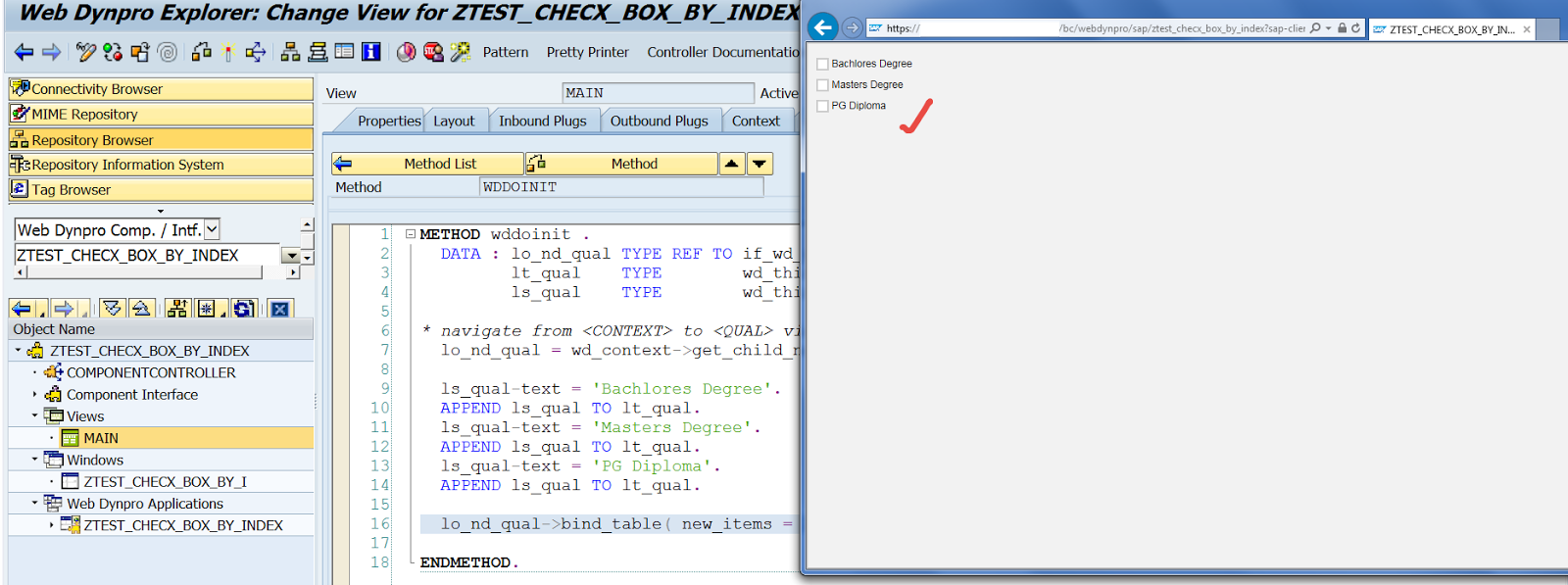 CheckBox Group – SAPCODES