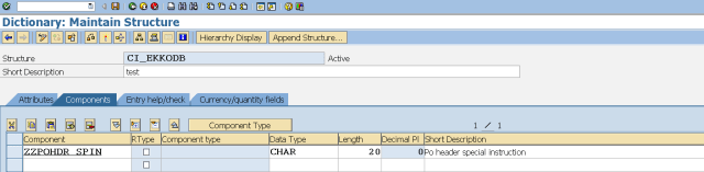 Screen Exit- ME21N/ME22N/ME23N- Header – SAPCODES