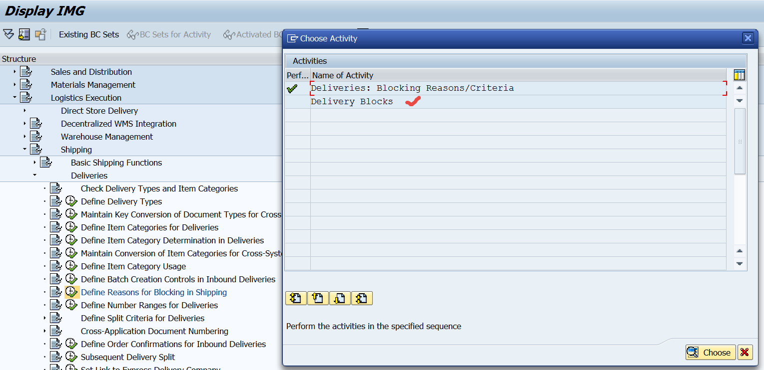 Block Reason for Delivery – SAPCODES