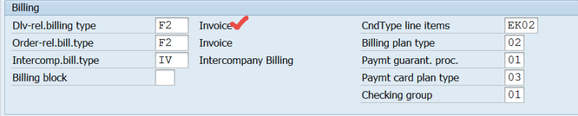 Block Reason for Billing – SAPCODES
