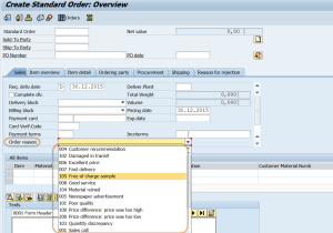 Order Reason in SD – SAPCODES