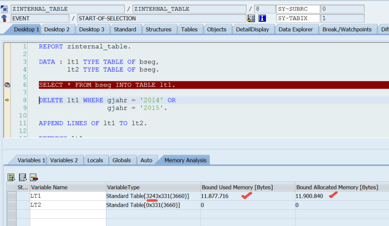 Releasing Memory for Large Internal Table – SAPCODES
