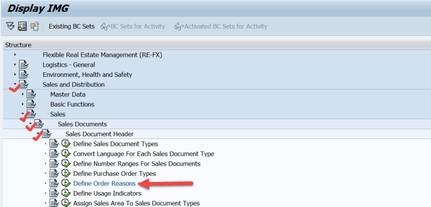 Order Reason in SD – SAPCODES
