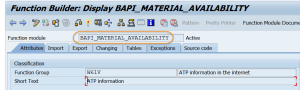 Material Stock Check: Using FM- BAPI_MATERIAL_AVAILABILITY – SAPCODES