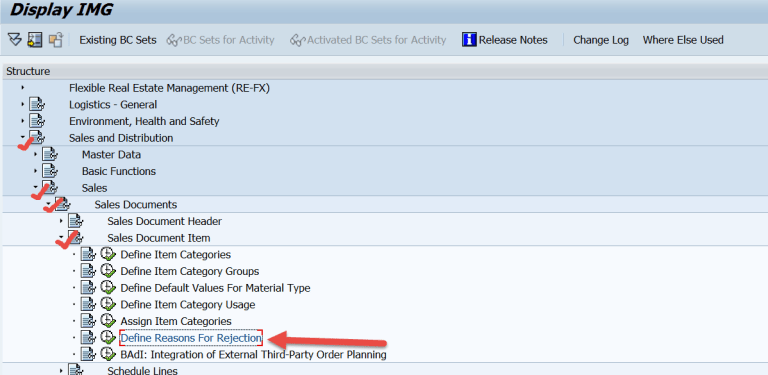 Rejection Reason in SD – SAPCODES